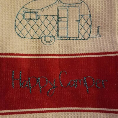 Retro Camper With Lights Machine Embroidery Pattern Design Instant ...