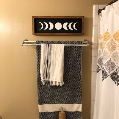 Wood Sign MOON Phases Wall Sign Home Sign Wooden Wall Decor Boho Wall ...