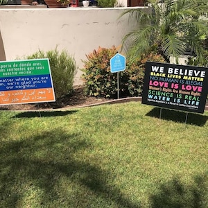 Welcome Your Neighbors Yard Sign // 2-sided // Protest Sign // No ...