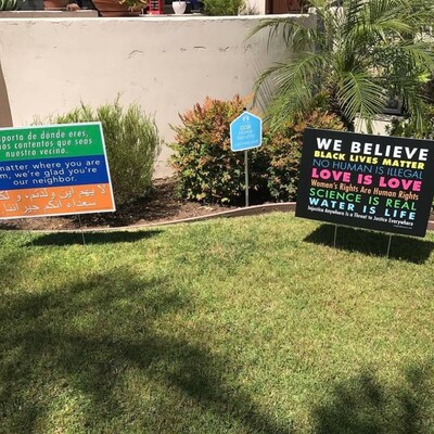 Welcome Your Neighbors Yard Sign // 2-sided // Protest Sign // No ...