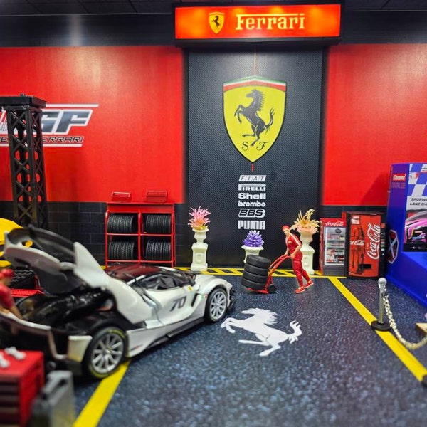 Scale 1:43 Diorama Rally Tents With Parking Base Model Cars Display ...