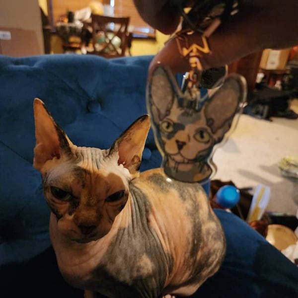 Alien Kitty Glitter Acrylic Keychain Spaceship - Etsy