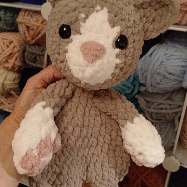 LITTLE Kosmo Kitty Knotted Lovey — Crochet Cat PATTERN - Etsy