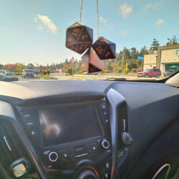 Mimic D20 Car Dice [pick Your Colors, Custom 2" Holographic Charms ...