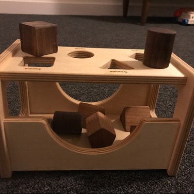 Wooden Shape Sorter Montessori Inspired Sorting Toy for Toddlers Wood ...
