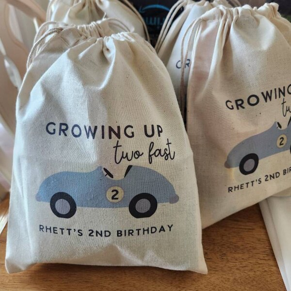 Race Car Birthday Bag - Kids Birthday Favors -customized Goodie Bag ...