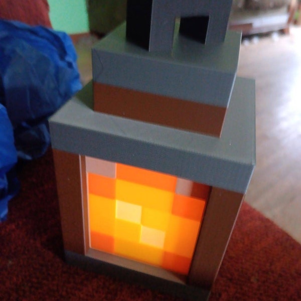 Gaming Lantern Minecraft Inspired Gamer Gift and Night Light Decor - Etsy