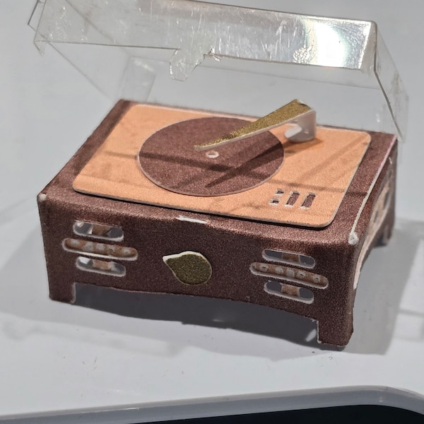 Mini Record Player Papercraft Template | Beginner Cricut Activity to ...