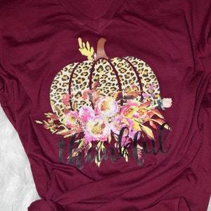 RTS Screen Print Transfer Full Color Thankful Pumpkin - Etsy