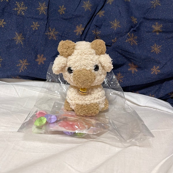 Little Fluffy Cow Plushie, Cute Mini Cow Crochet Plush, Moochi Tiny Cow ...