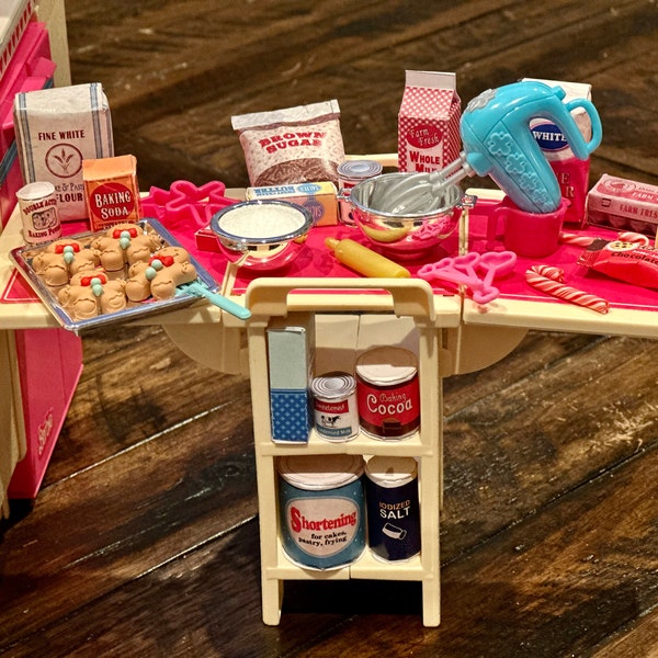 1:12 Scale Cookie Baking Set Printable, Instant Download PDF Miniature DIY Grocery Food Boxes ...