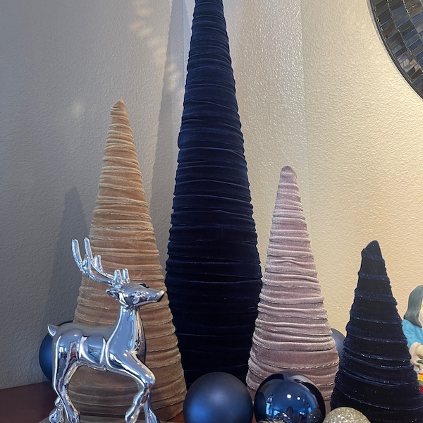 Velvet Trees Create Your Own Set of 4 You Choose the Colors, Wedding ...