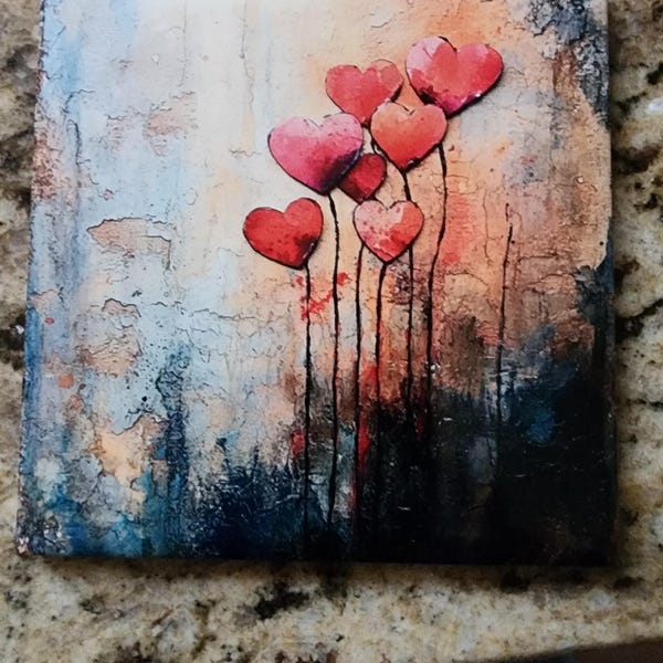 Giant Maple Leaf Ceramic Tile, Stained Glass-like Fall Leaves Art ...