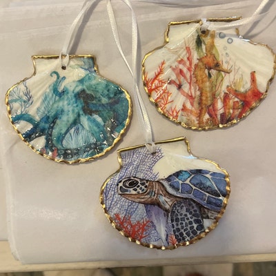 Valentine Decoupage Shell With Blessing Beads Small - Etsy