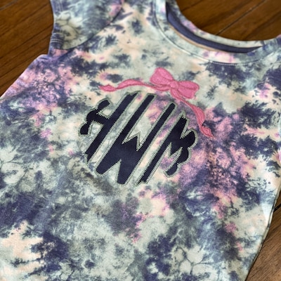 Machine Embroidery Design Bow Monogram Topper Zig Zag INSTANT DOWNLOAD ...