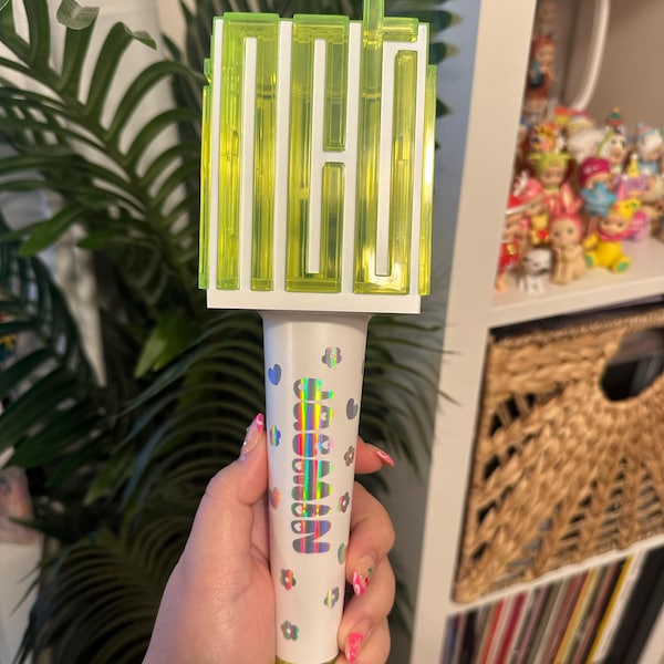 Heart and Daisy Lightstick Decal Set - Nct Ateez Straykids Seventeen ...