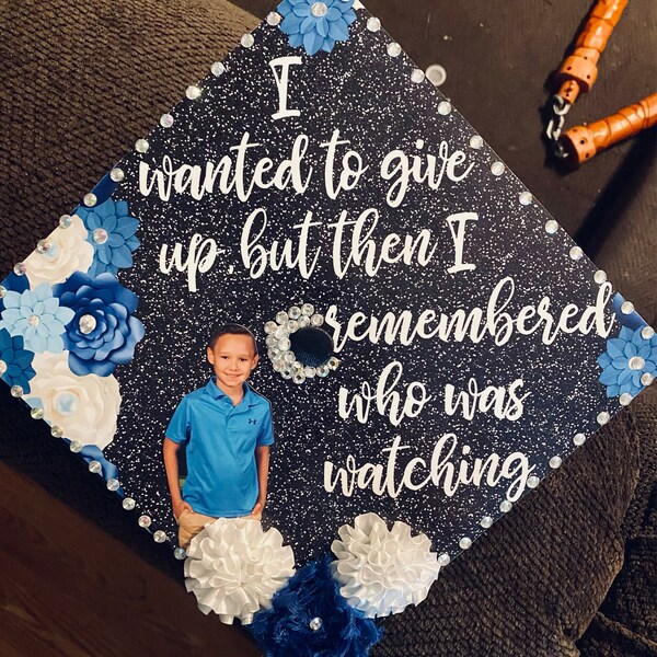 Printable Grad Cap Topper, DIY Graduation Cap Topper, Wanted to Give Up ...