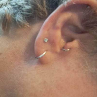 14K 16G Solid Gold Dermal Piercing/internally Threaded Dermal Anchor ...