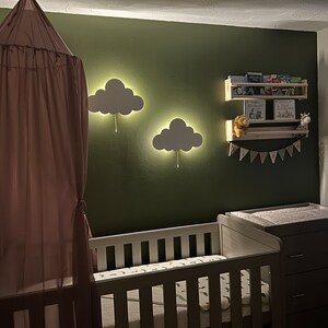 Set of 2 CLOUD WALL LIGHTS Nursery Lighting Baby Room Night Light Kids ...