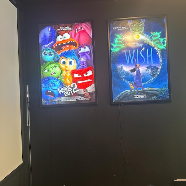 4-pack Custom LED Light Box Poster Frames - Glowbox Frames for Movie ...