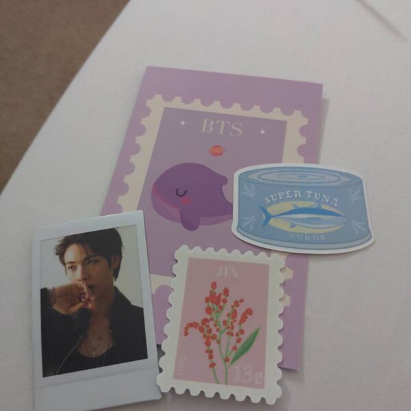 BTS Jin Super Tuna Sticker | BTS Army, Kpop, Kpop Gift, Fish Tin Can ...
