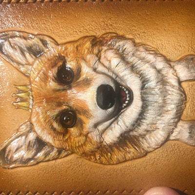 Leather Wallet, Tiger Wallet, Hand-tooled Leather Wallet, Passport ...