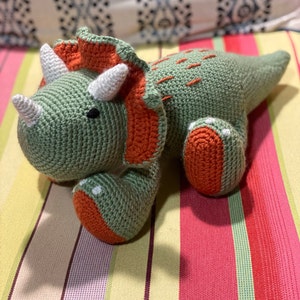 Amigurumi Crochet Pattern Sumo the Triceratops Dinosaur - Etsy