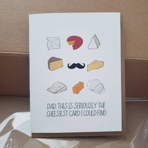 Cheesy Father's Day Card, Cheesy Mustache Card, Happy Father's Day ...