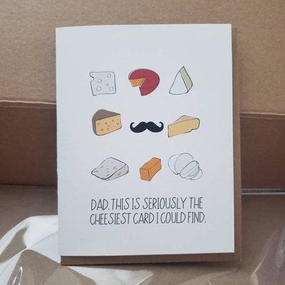 Cheesy Father's Day Card, Cheesy Mustache Card, Happy Father's Day ...