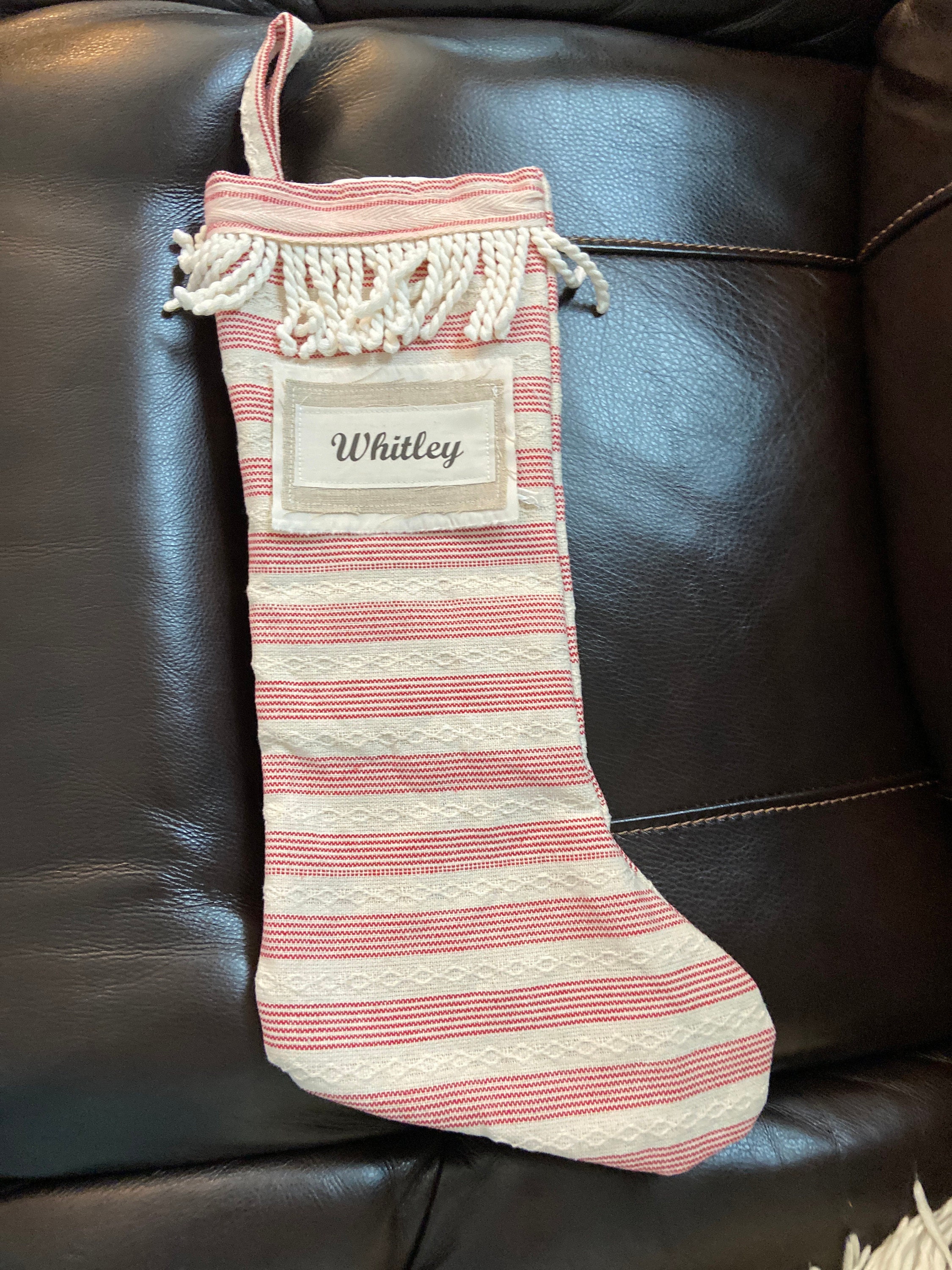 NAME TAGS LINEN Collection Christmas Colors Gift Tags | Etsy