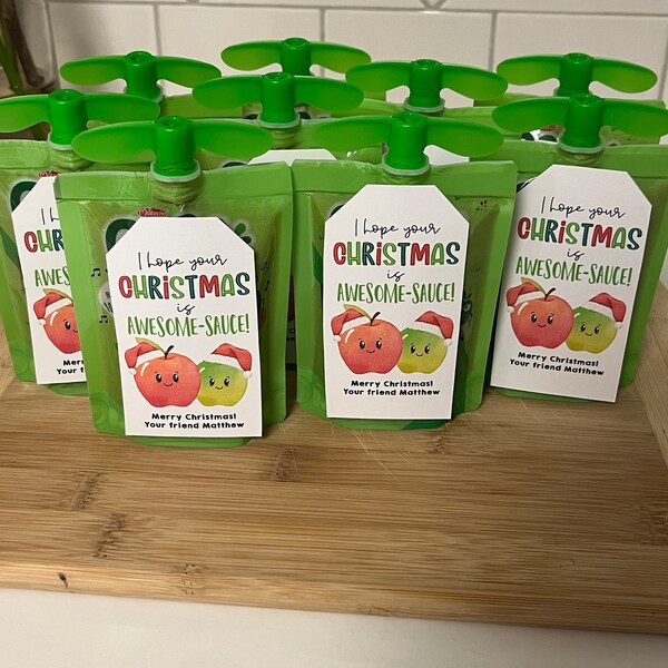Hope Your Christmas is Awesome Sauce Gift Tag Template, Printable ...