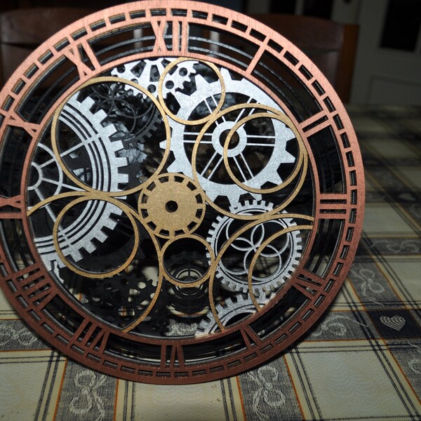 Clock Laser Cut File Laser Cutting Watch & Glowforge Layer, Multi Layer ...