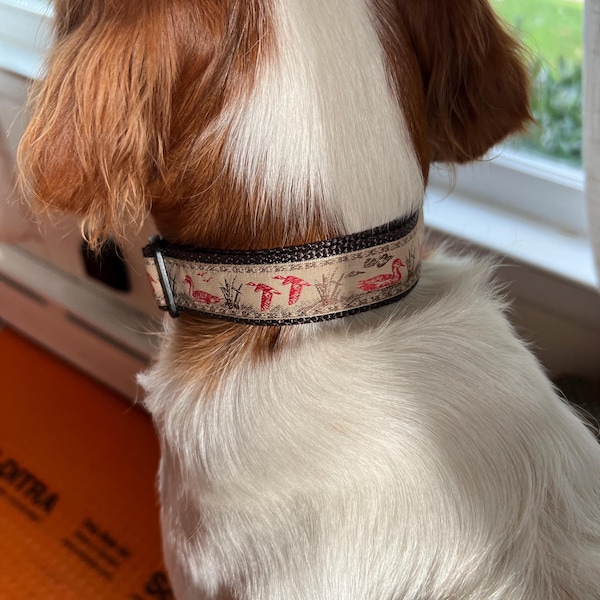 Handmade Duck Collar. Coco Collar. Green and Brown Jacquard Ribbon. for ...