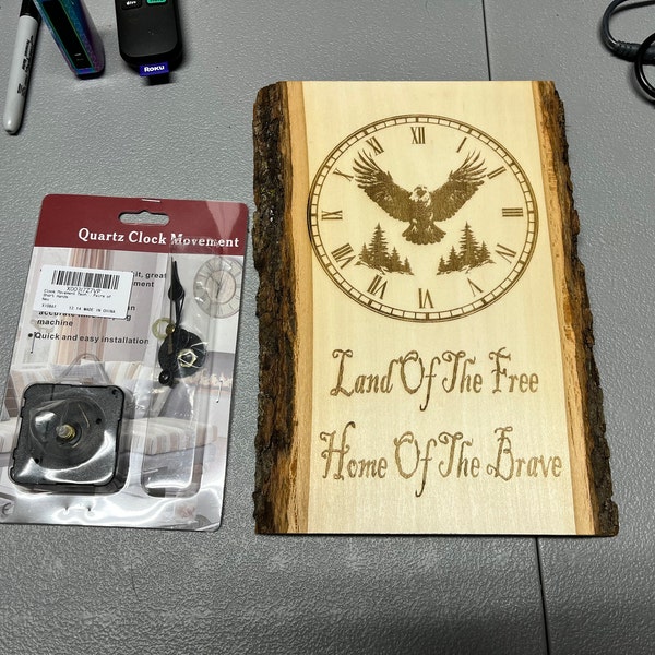 Laser Engrave File, Eagle Clock Face SVG, DIY Clock Lightburn Glowforge ...