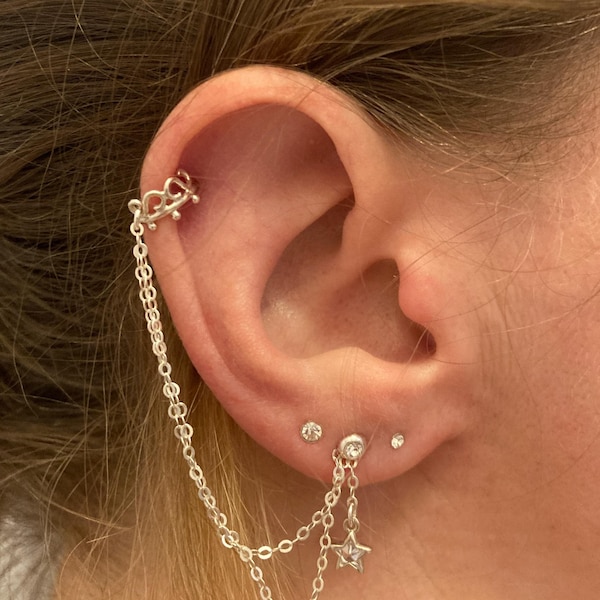 Hidden Helix Chain, Helix Chain, CZ Star Helix Chain, Cartilage ...