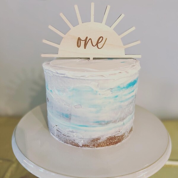 One Sun Cake Topper, First Birthday Cake Topper, Sun Themed Birthday ...