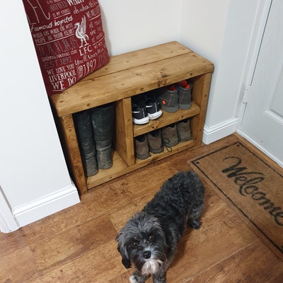 Large Shoe Bench Boot Bench Shoebench Shoerack Boot Rack Hallway ...