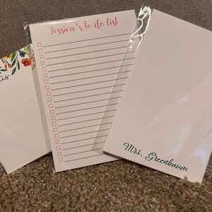 Simple Personalized to Do Checklist Notepad Custom Check Box | Etsy