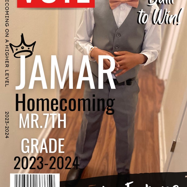 Homecoming King, Homecoming Prince Magazine Styled Poster, Class ...