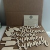 Welcome Text Word Laser Cut Out Unfinished Wood Shape Craft Supply - Etsy