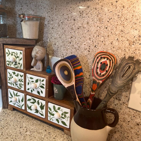 Neutral Pakkawood Kitchen Utensils | Neutral Stains Wooden Spoon ...