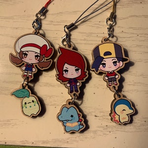 Mini Pokemon Trainer Wooden Charms - Etsy