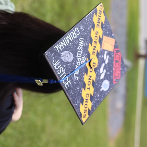 Graduation Cap Topper Label/criminal Justice Major/ Unstoppable - Etsy