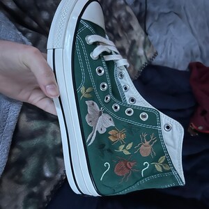 Custom Sneakers Embroidered/ Ghost Embroidered Converse/ Halloween ...
