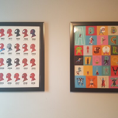 MARVEL ABC Alphabet Illustrated Poster Gift Wall Art - Etsy