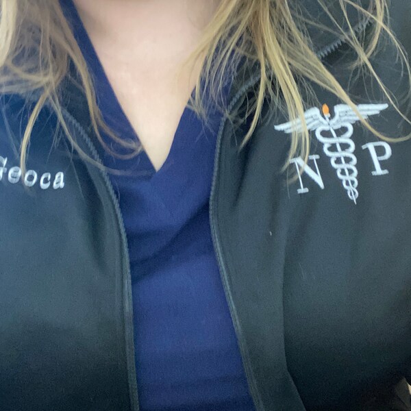 Nurse Practitioner Custom Embroidery Female Jacket. Female NP Fleece ...