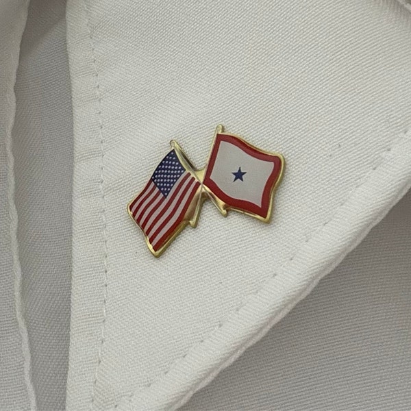 Gold Star Service Star Military Family Flag Crossed With United States ... Gold Star Service Star Military Family Flag Crossed With United States ...