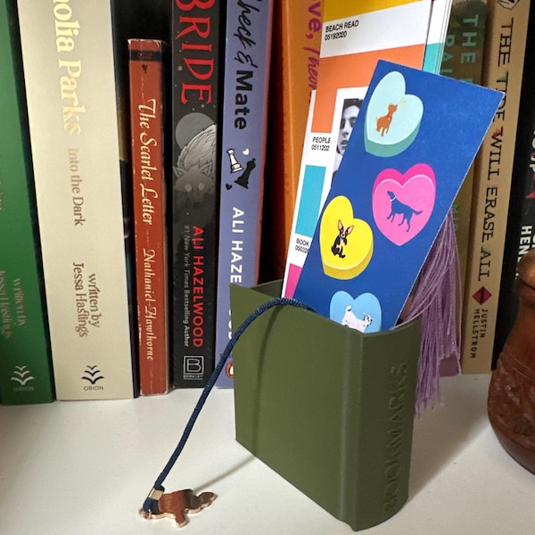 Book Shaped Bookmark Holder - Gifts for Readers - Bookshelf Decor ...