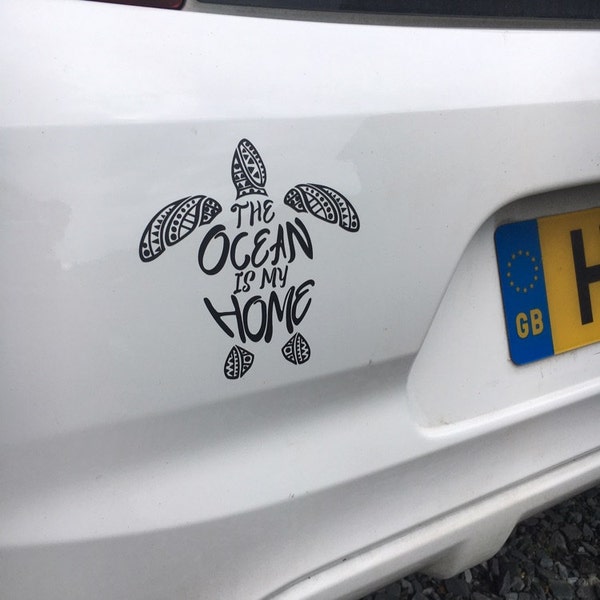 Sea Turtle Mandala Vinyl Decal - Turtle Sticker, Hawaii Tumbler Decal ...