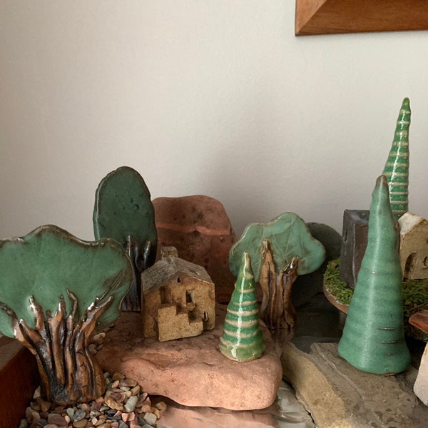 Mini Clay Tree, Pottery Trees, Ceramic Tree, Miniature Fairy Trees ...